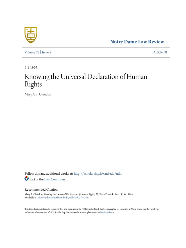 UDHR.pdf | Human Rights | Social Institutions