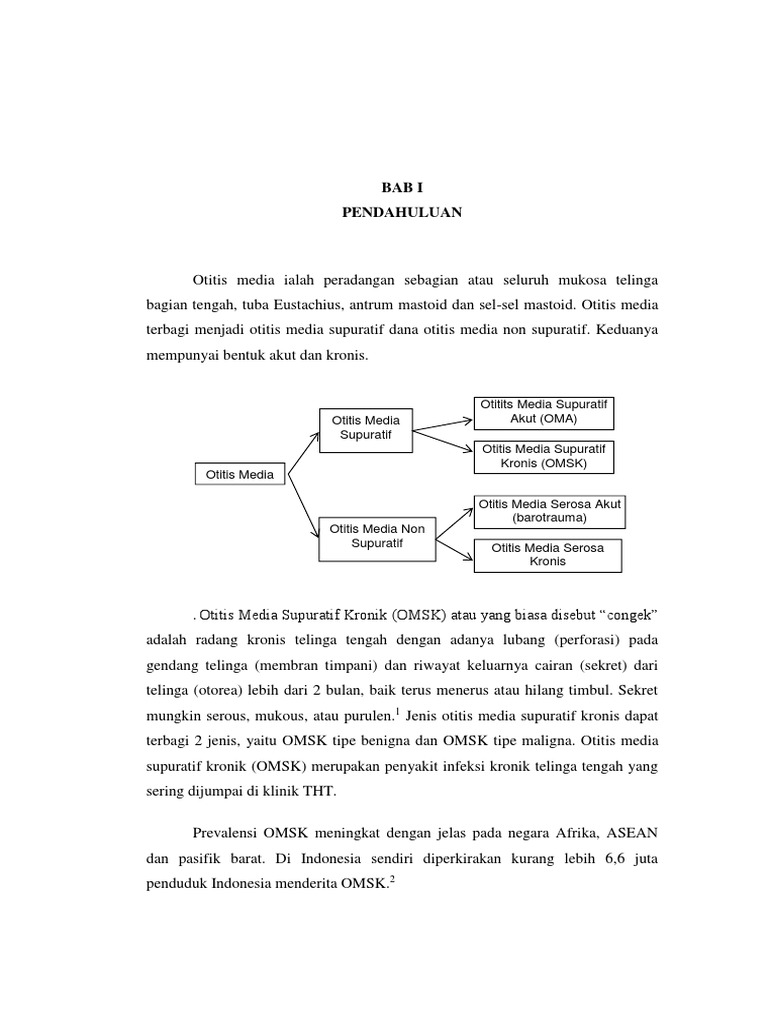 Otitis Media Supuratif Kronik (OMSK) | PDF