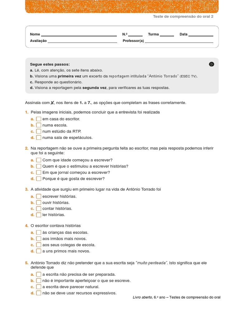 Lab6 Teste Oral 2 Pdf