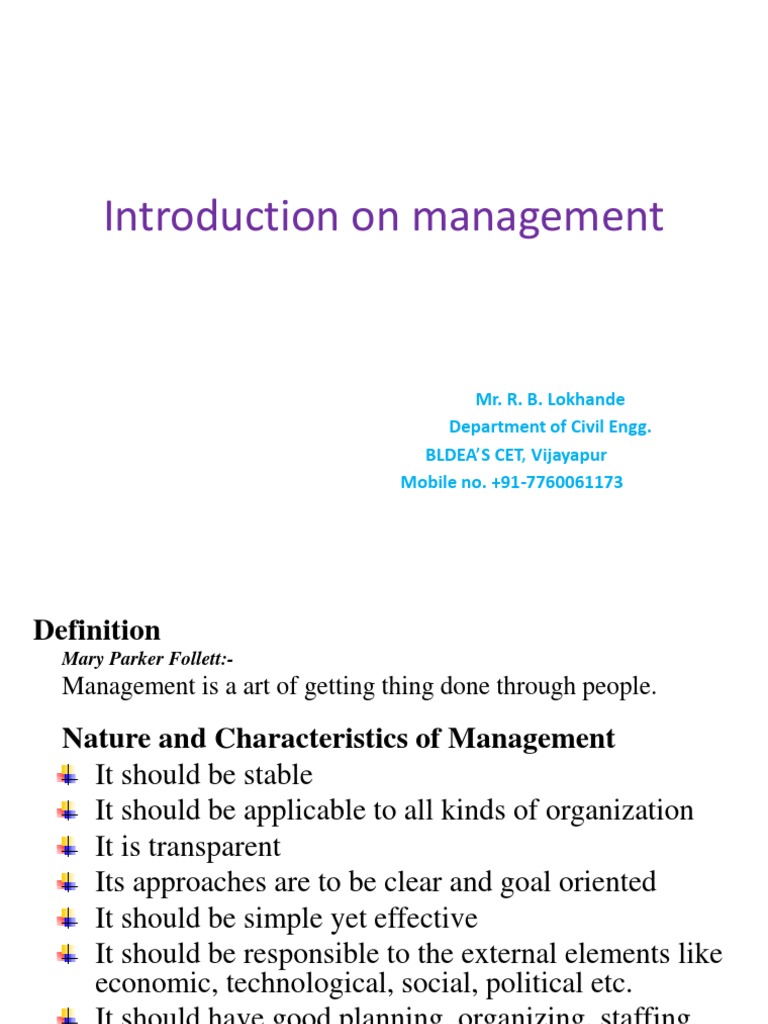 Introduction of Managment | PDF | Decision Making | Leadership
