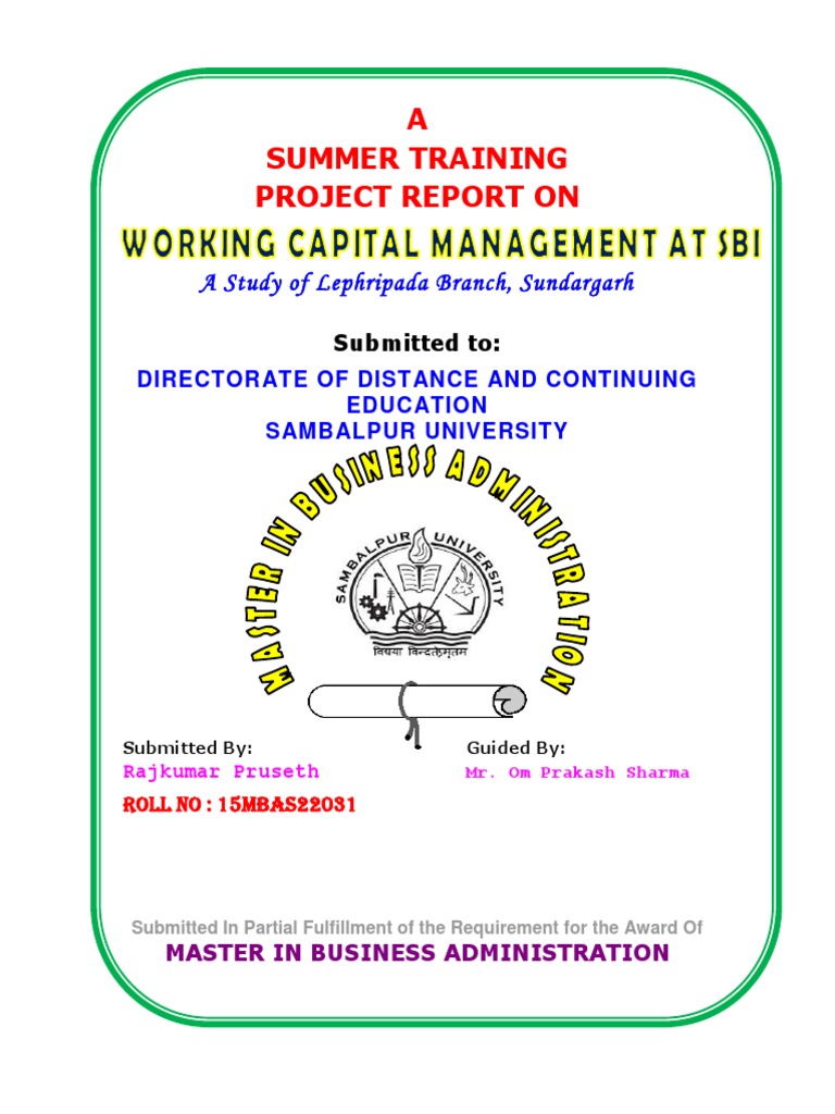 Front Page For Mba 3rd Sem | PDF