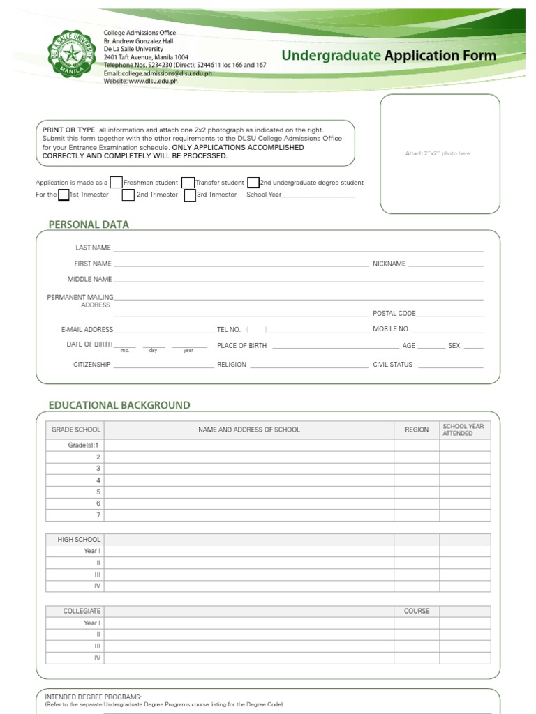 Undergrad Application | PDF | University And College Admission | Undergraduate Education