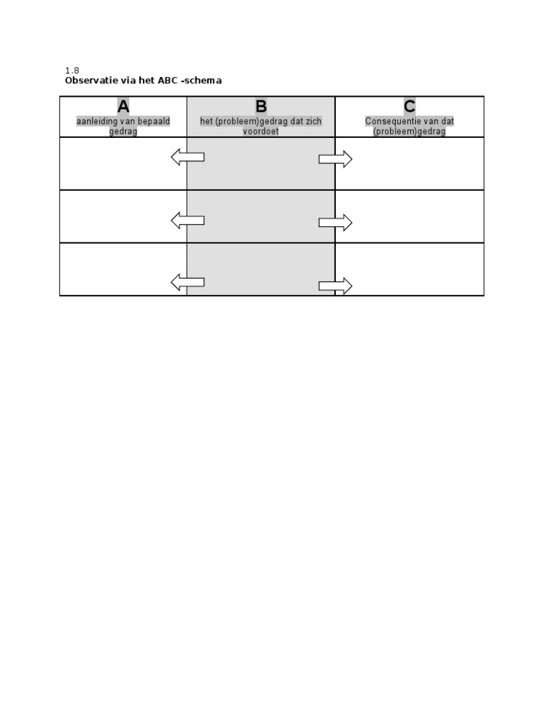 Observatie Via Het Abc-Schema | PDF