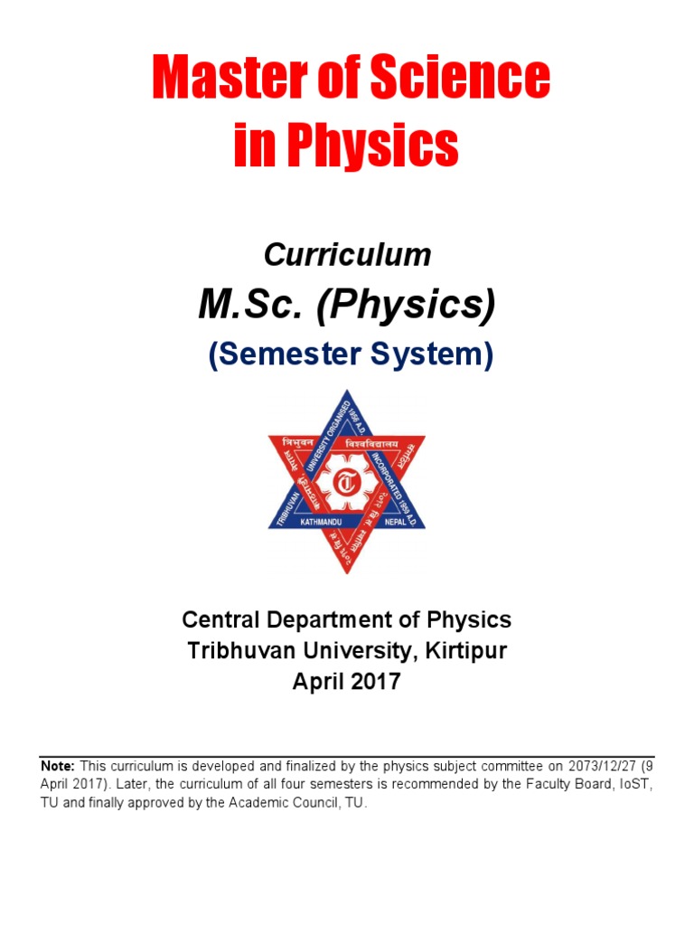 MSC (Physics) 2017 | PDF | Spin (Physics) | Grading (Education)