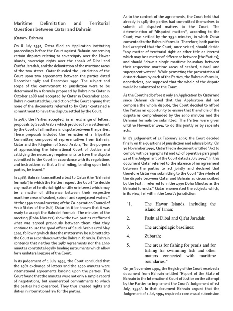 Qatar Vs Bahrain | PDF | Bahrain | Qatar