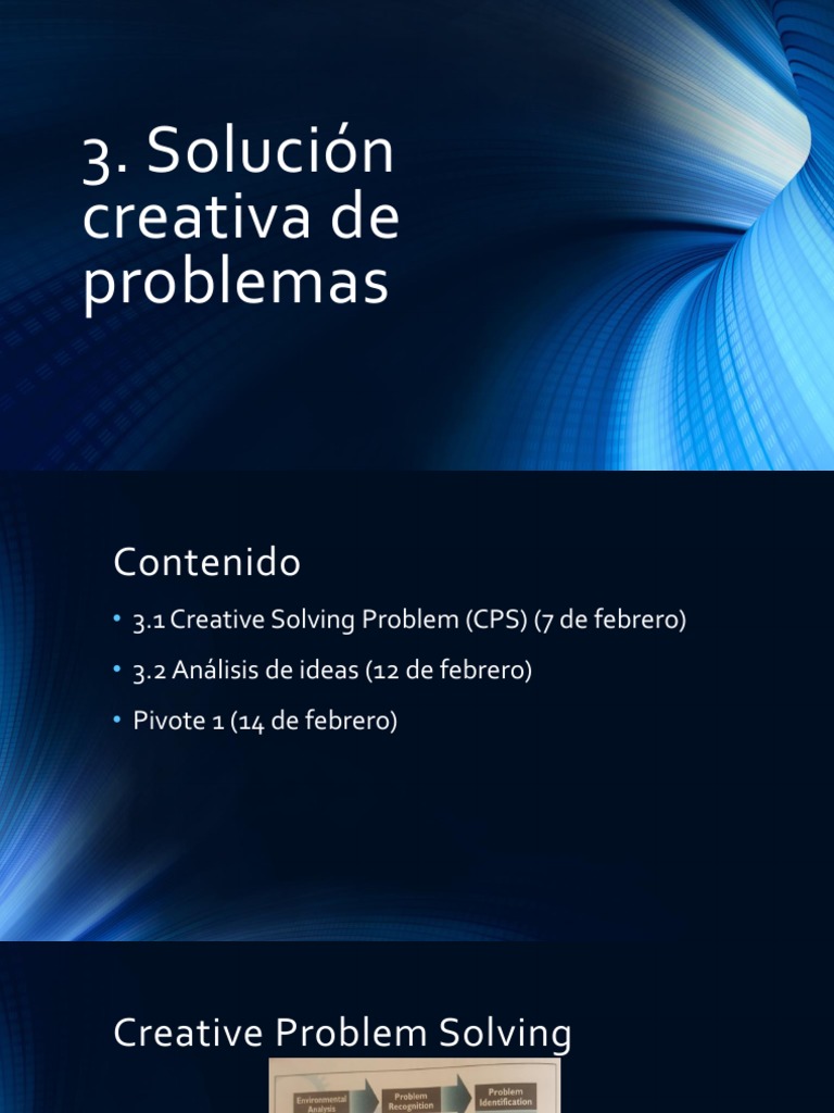 3 - Solución Creativa de Problemas | PDF | Problem Solving Skills ...