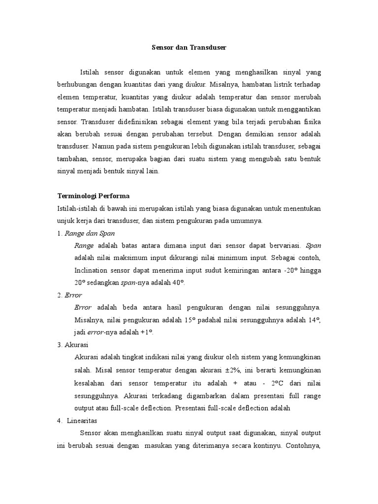 Sensor Dan Transduser | PDF