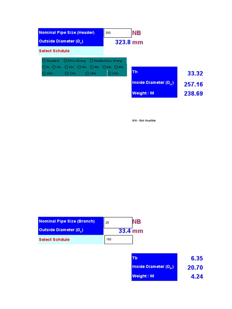 Branch Reinforcement - ASME 31.1 | PDF | Pipe (Fluid Conveyance ...