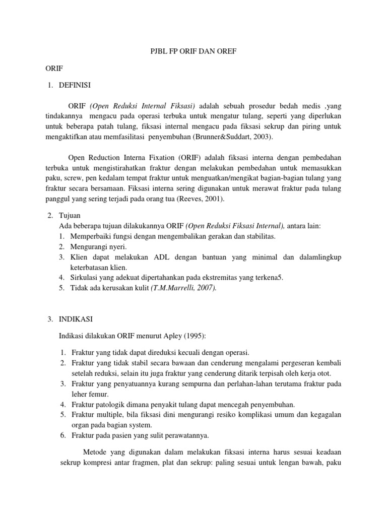 PJBL Orif Dan Oref | PDF