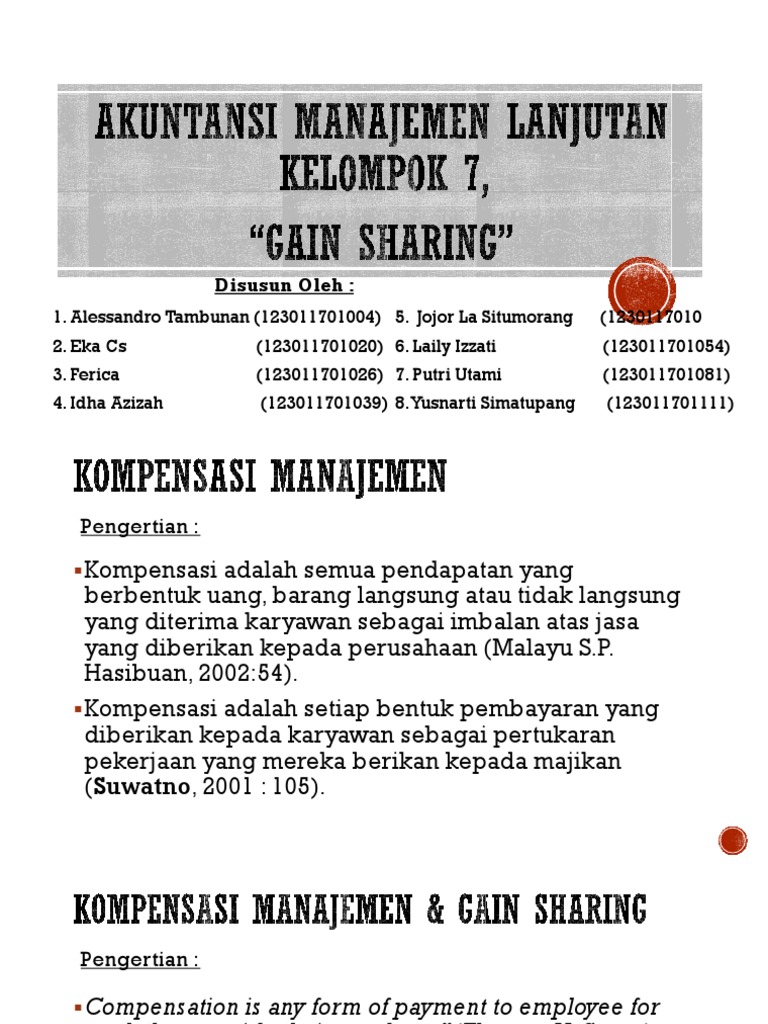 Kelompok 7 - Gain Sharing | PDF