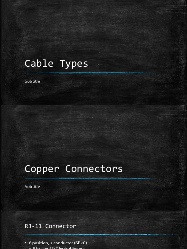 Cable Types | PDF | Coaxial Cable | Electrical Connector