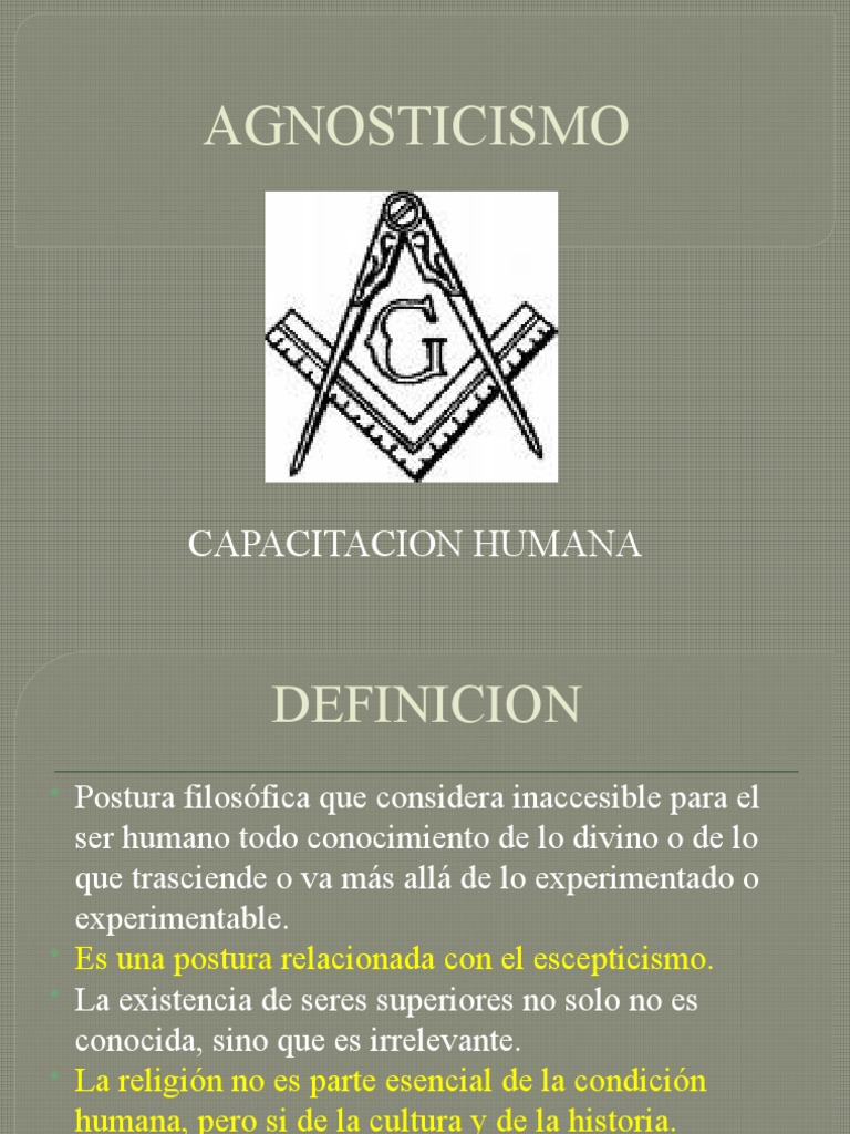 Agnosticismo: Definición y Tipos | PDF | Agnosticismo | Ateísmo