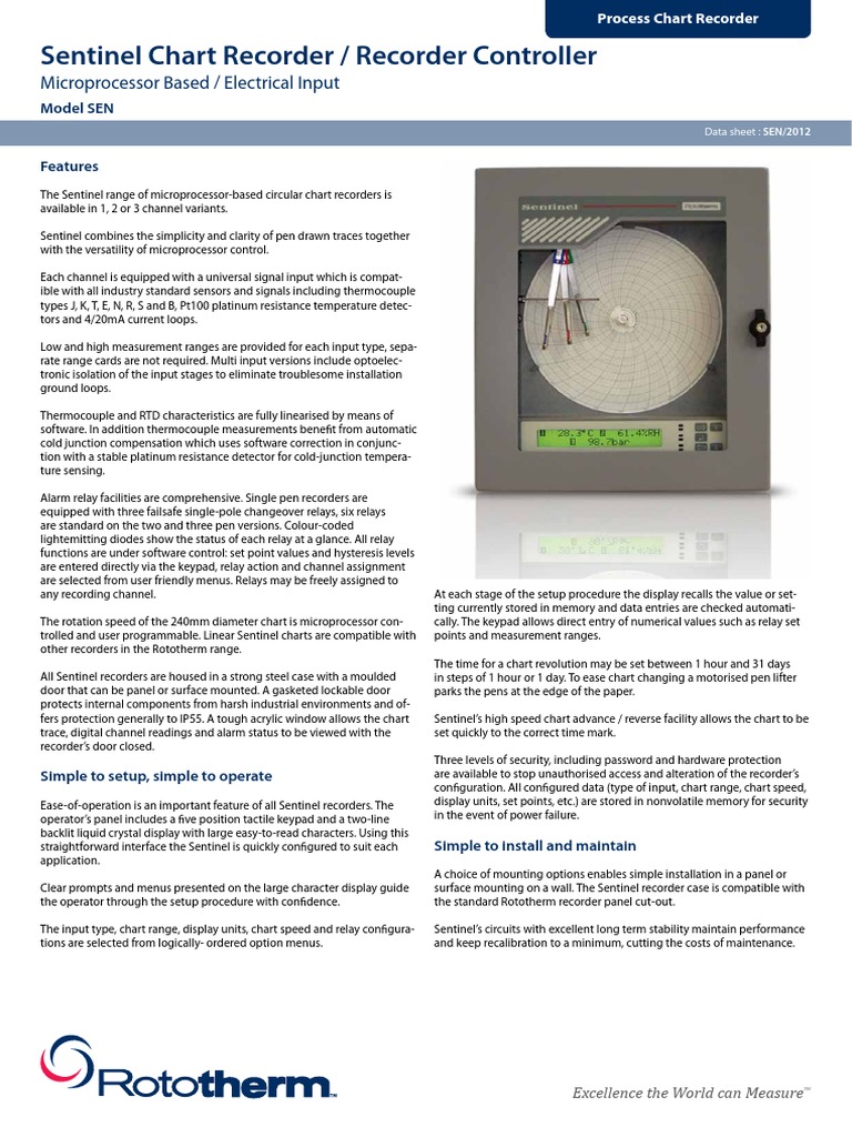 Sentinel Chart Recorder | PDF | Relay | Thermocouple
