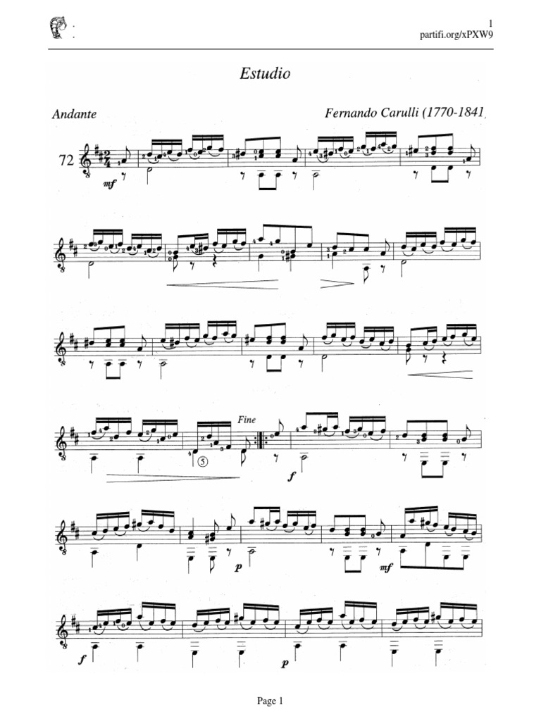 Estudio (F. Carulli) PDF | PDF