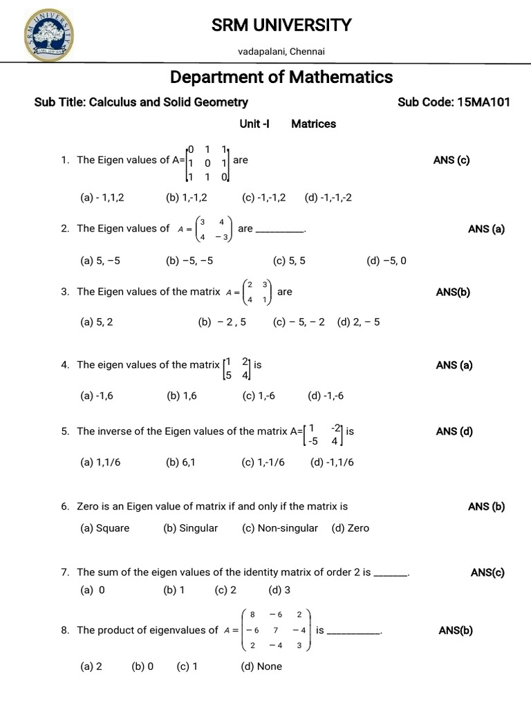 Maths McQs | PDF | Teaching Mathematics | Mathematical Analysis