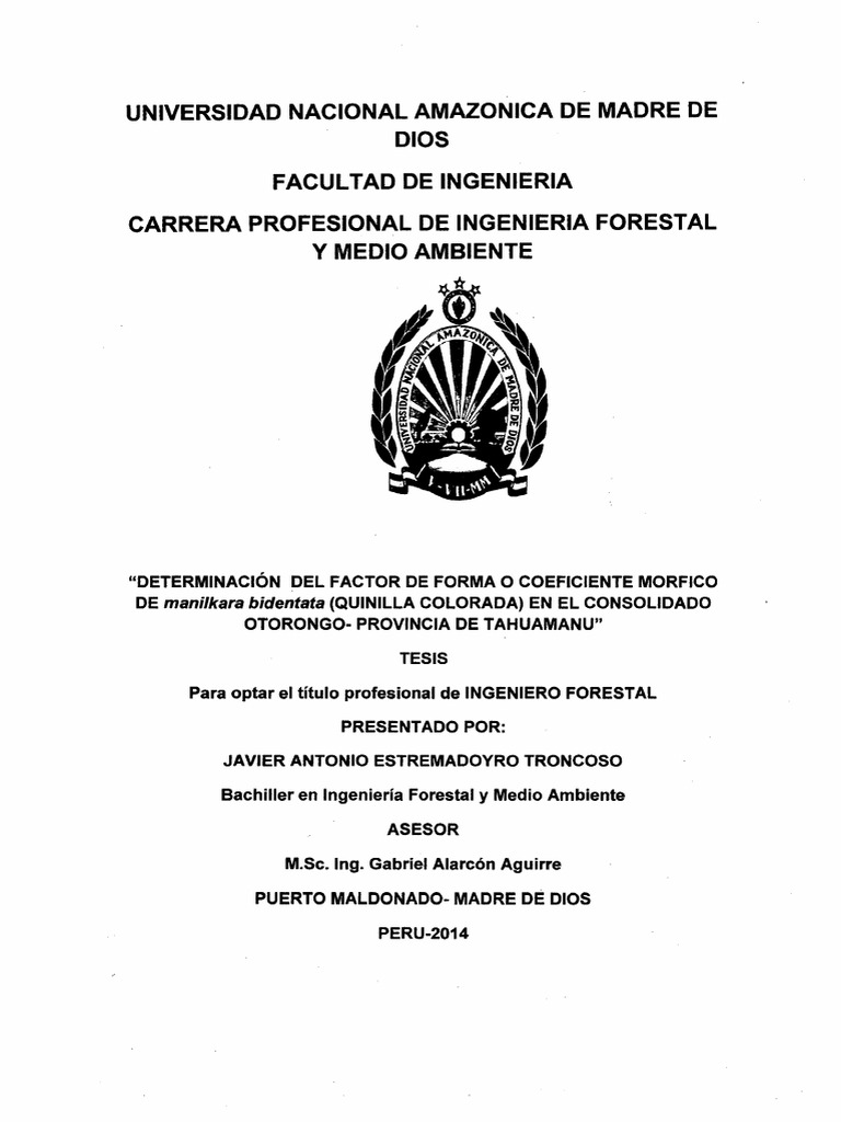 Factor de Forma 01 | PDF | Medición | Arboles