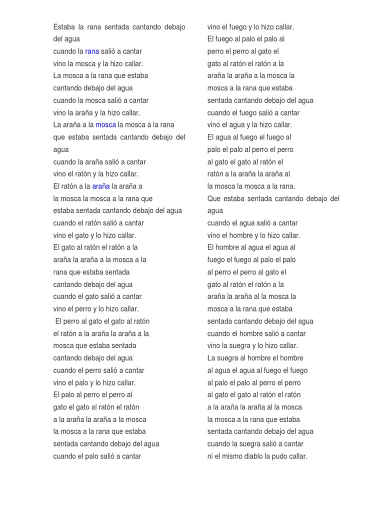 Cancion de La Rana | PDF | Vertebrados | Animales y humanos