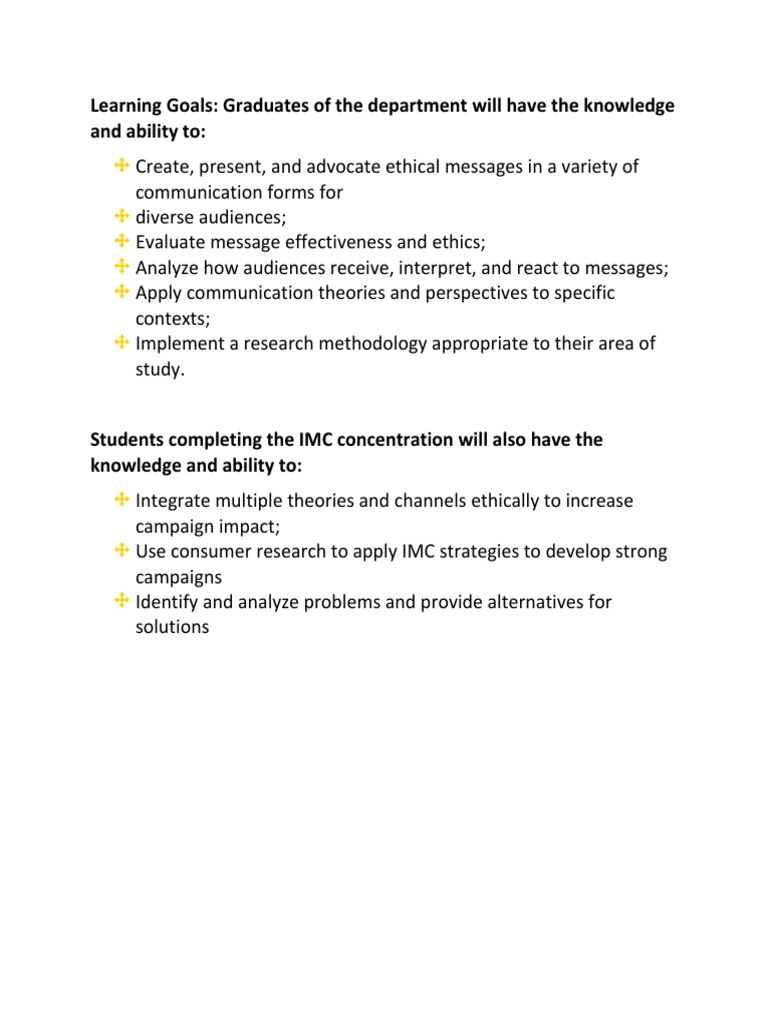 Learning Goals | PDF