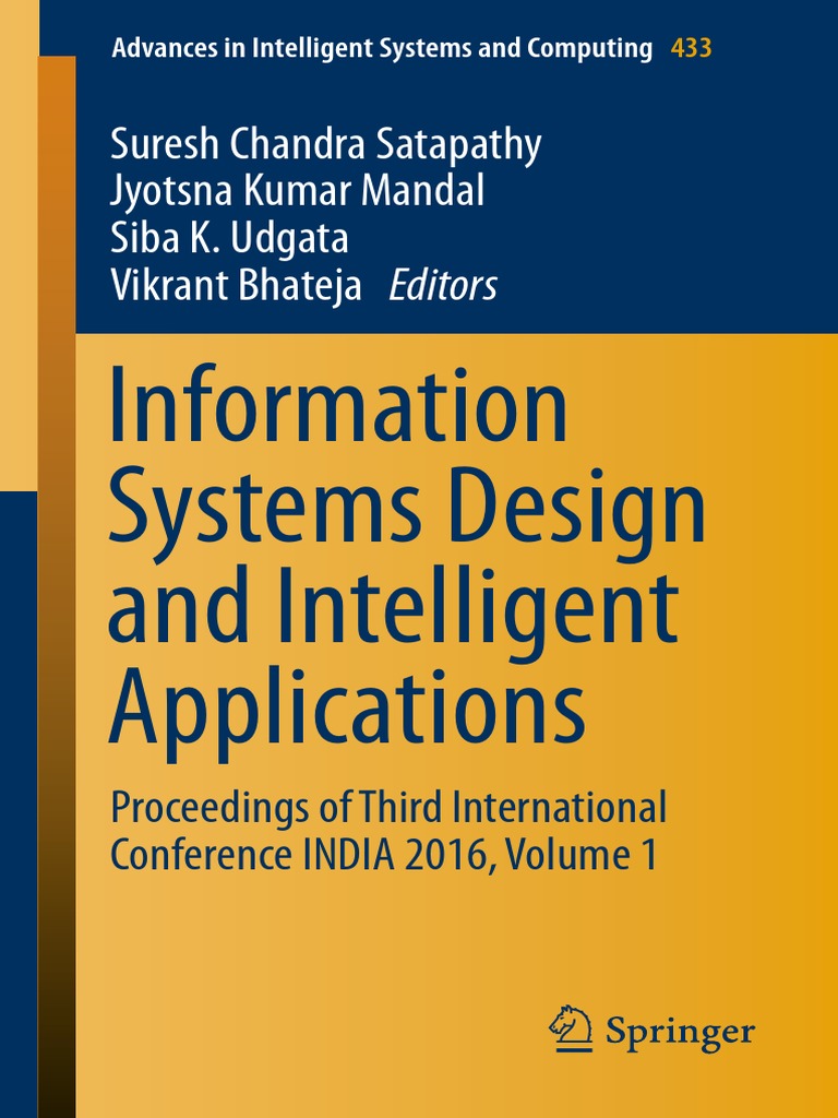 Information Systems Design and Intelligent Applications Volume 1 PDF ...