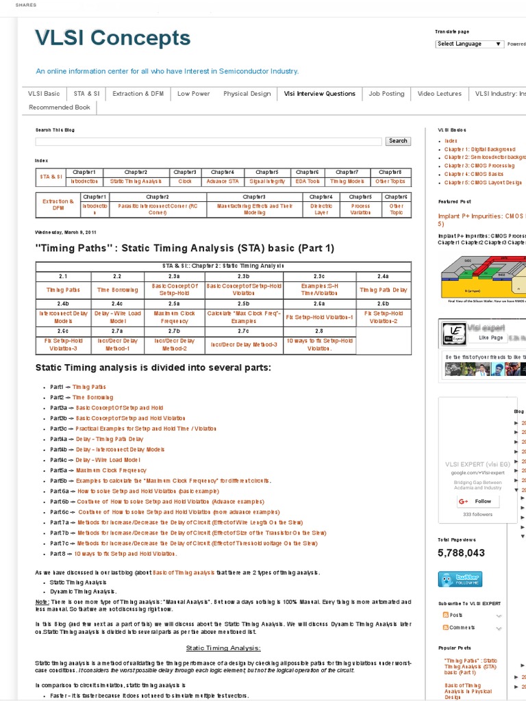 2.1 Timing Paths (STA) Basic (Part 1) | PDF | Manufactured Goods | Electronic Engineering
