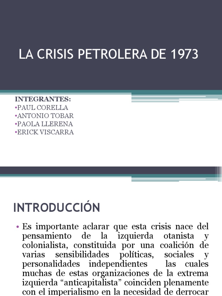 La Crisis Petrolera de 1973 | PDF | Crisis petrolera de 1973 | OPEP