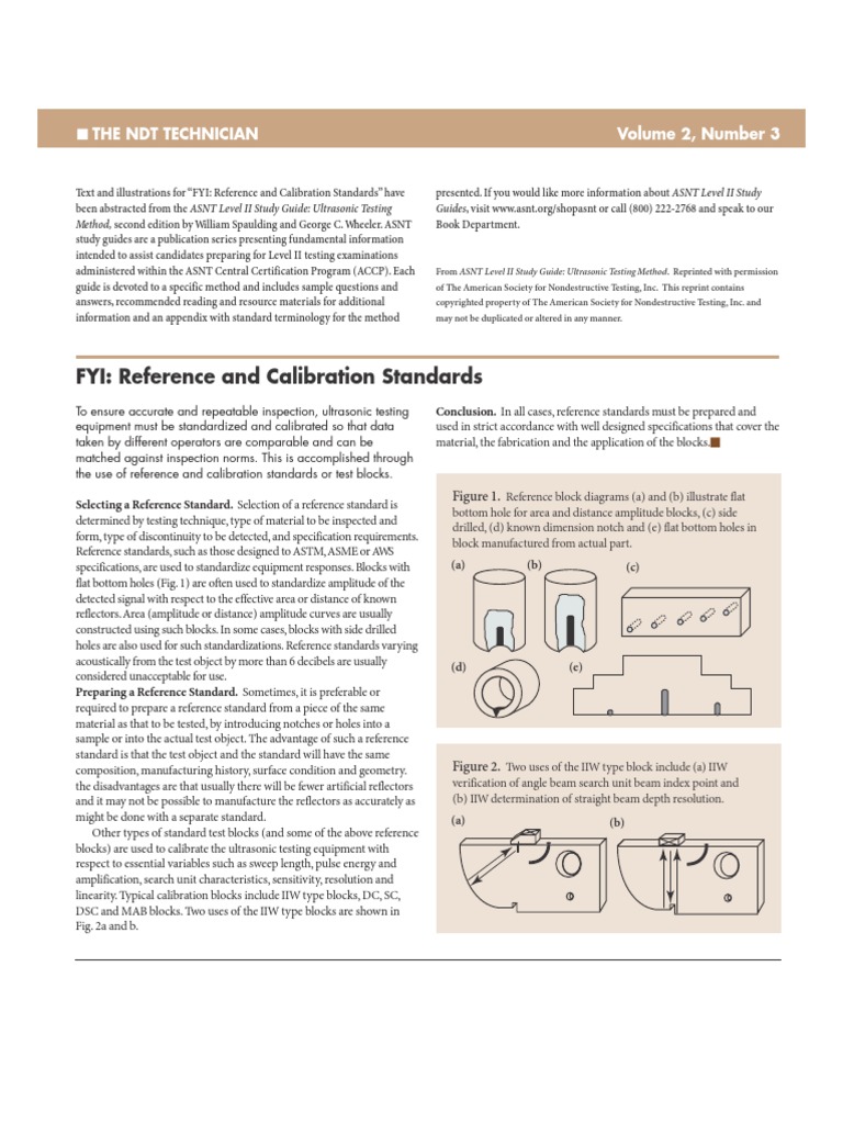 Aa Reference-and-Calibration-Standards-NDT-Technician PDF | PDF ...