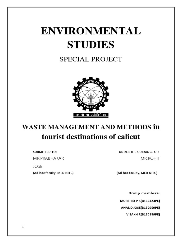 Waste Management in Calicut Tourism | PDF | Waste Management ...