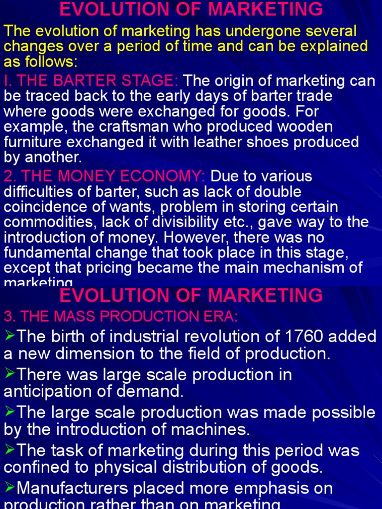 Evolution of Marketing | Download Free PDF | Marketing | Market (Economics)