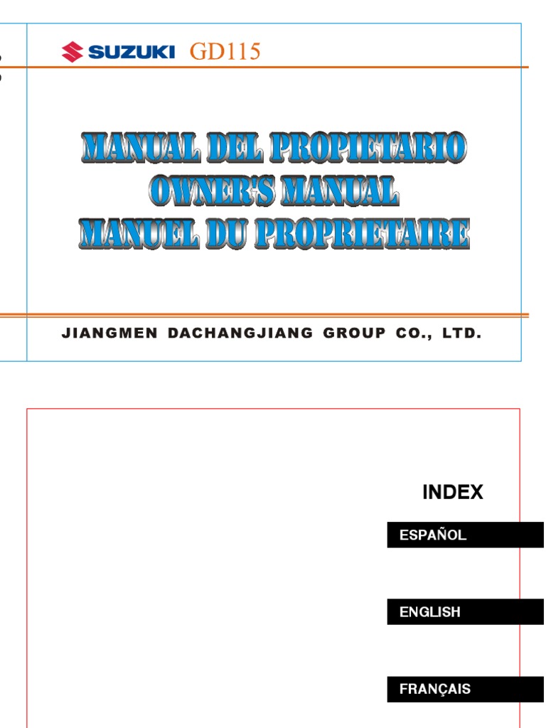 gd115 99011-36h51-01d Es en FR v01 2014-08-18 Toweb | PDF | Motocicleta ...