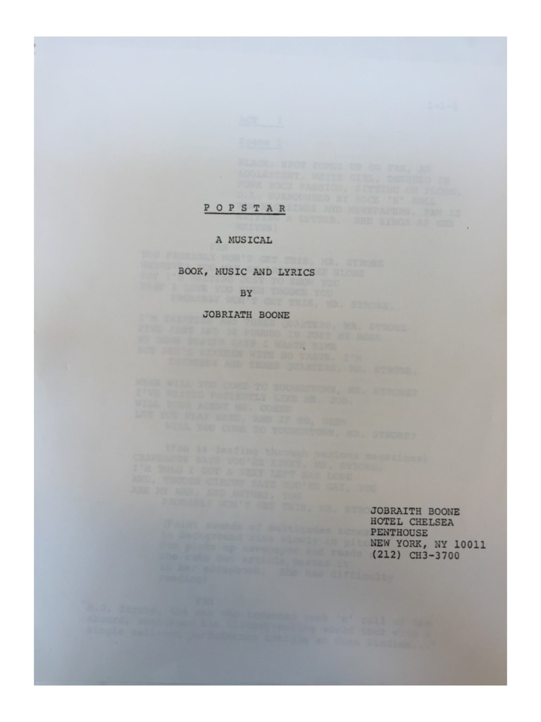 Jobriath Boone's Popstar (1979) | PDF