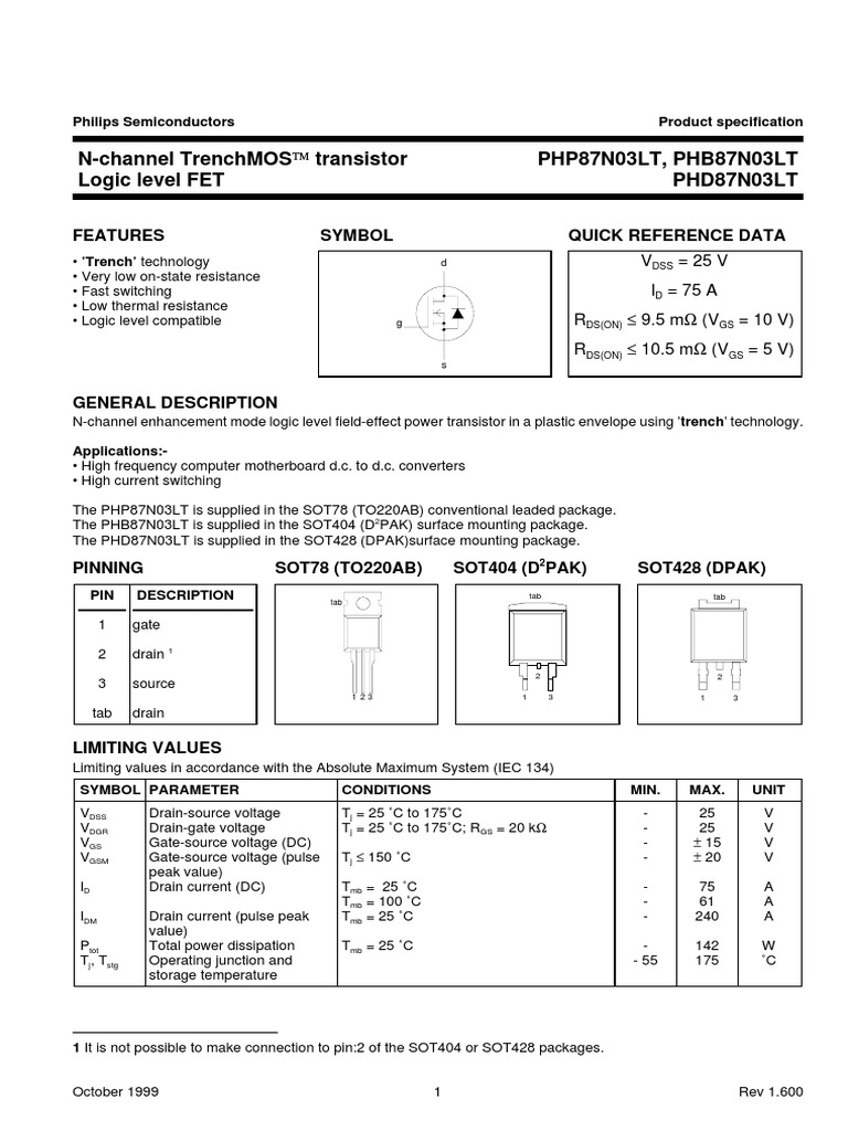 PDF Philips 26610 | PDF | Field Effect Transistor | Transistor