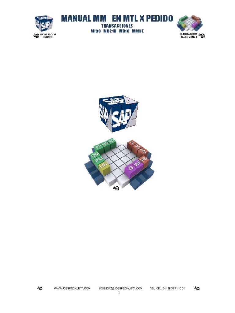 Guía de Transacciones MIGO y MB1C en SAP | PDF | Logística | Point and ...