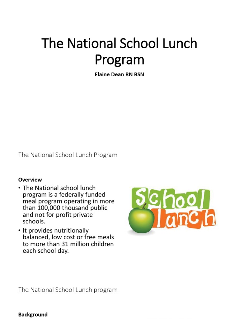 NSLP 2 | Download Free PDF | School Meal | Determinants Of Health