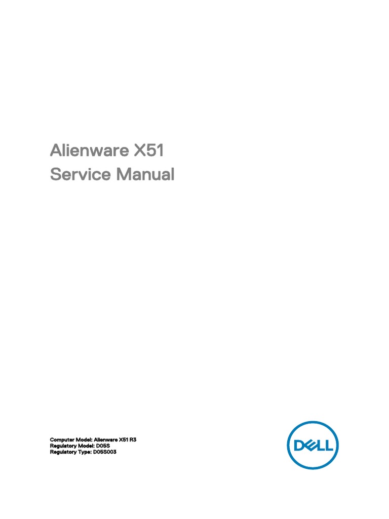 Alienware x51 r3 Service Manual en Us | PDF | Booting | Bios