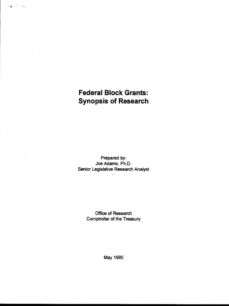 Federal Block Grants | PDF | Government Accountability Office ...