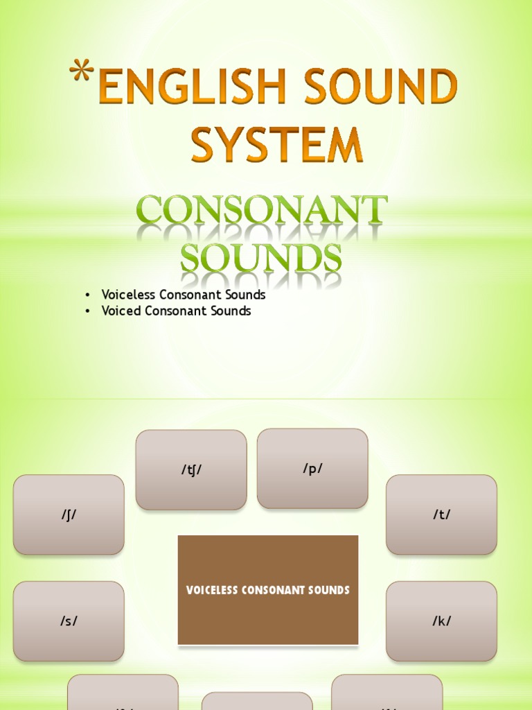ENGLISH SOUND SYSTEM (Consonant Sound) | PDF