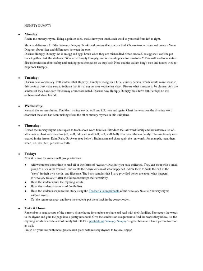 Humpty Dumpty | PDF