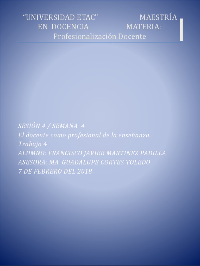 Tarea4 Sem4 Mapaf | PDF | Maestros | Cognición