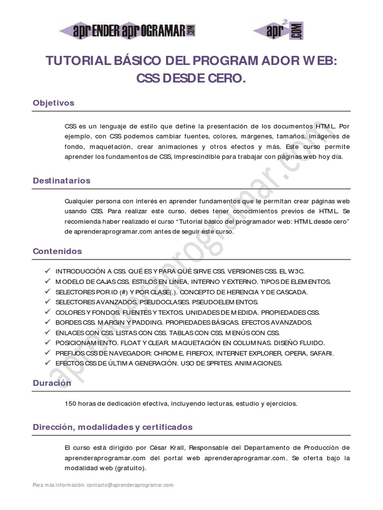 0091 Css Desde Cero | PDF | Hojas de estilo en cascada | Software
