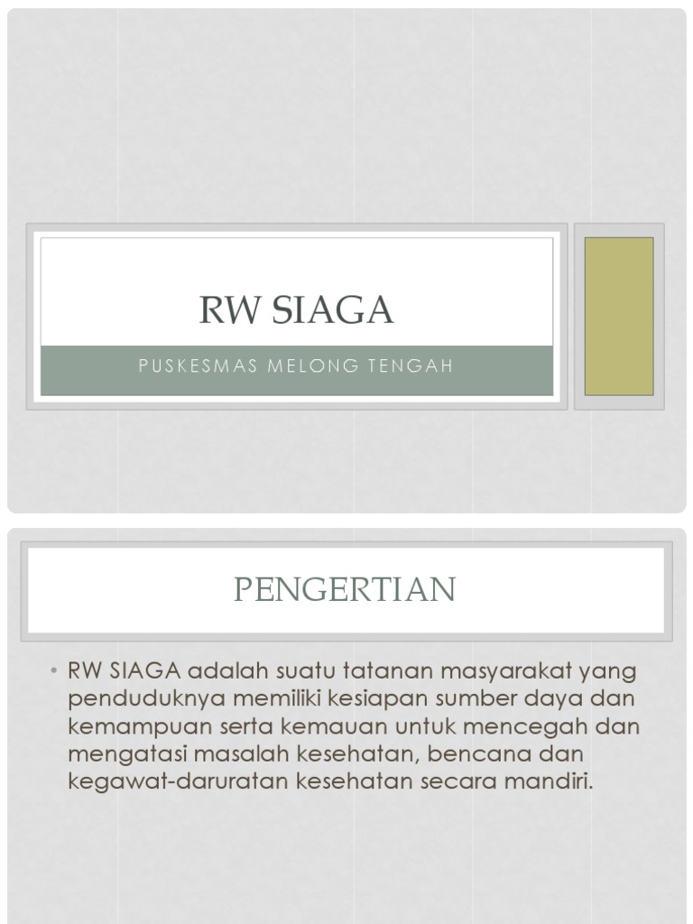 Power Point RW Siaga | PDF