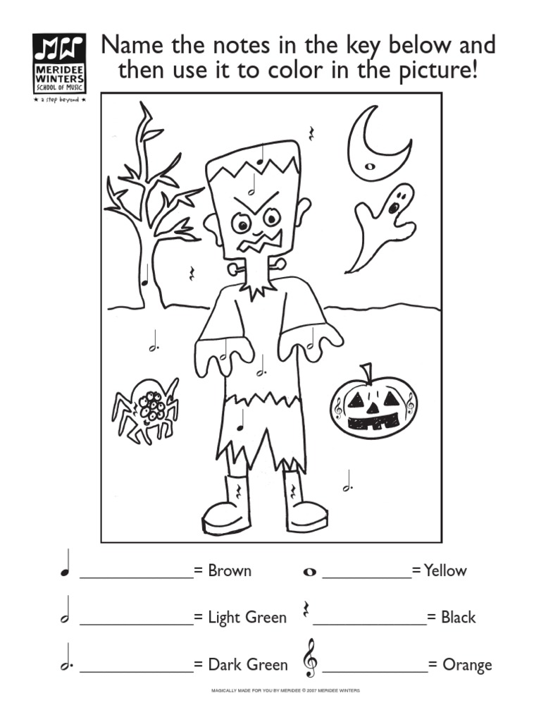 Frankenstein Music Activity Sheet | PDF