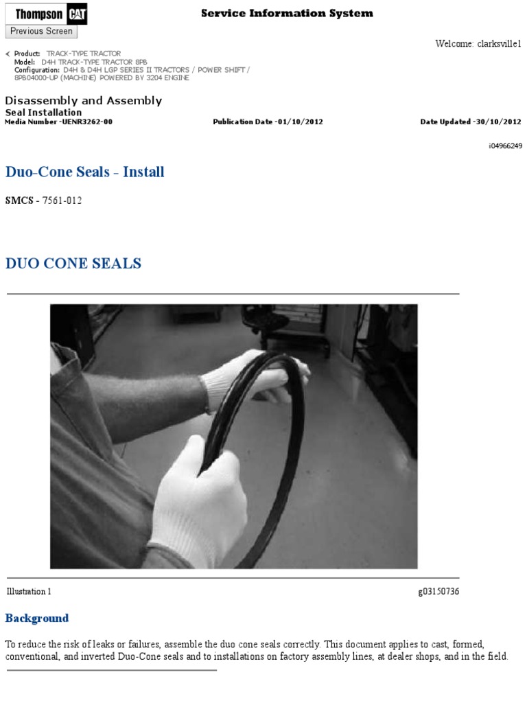 CAT- Duo Cone Seal Instructions | Lubricant | Nature