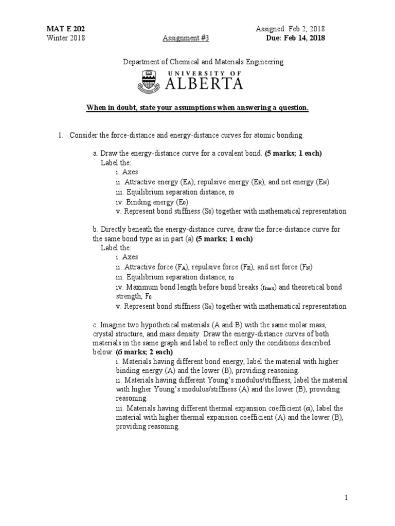 W18 Hw3 Revised Pdf Crystal Structure Chemical Bond