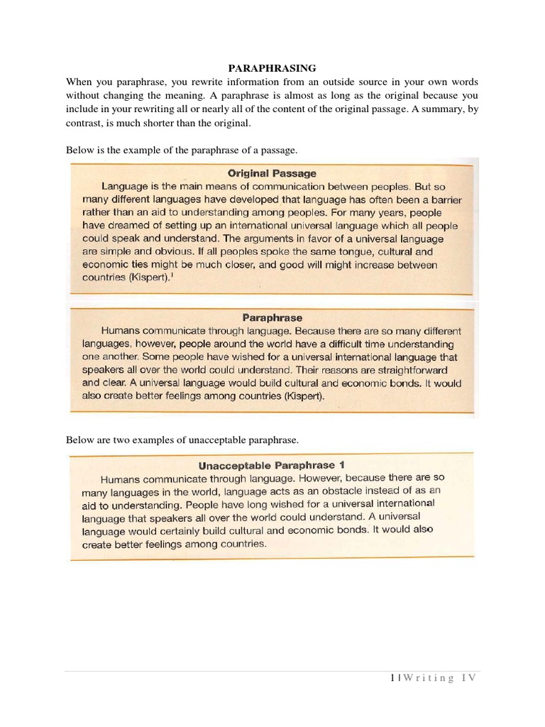 Plagiarism - Paraphrase and Summary Handout | PDF | Astronauts ...