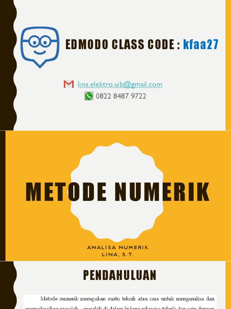 Analisa Numerik - M1 - Metode Numerik & SPL 1 (Gauss, Gauss Jordan) | PDF