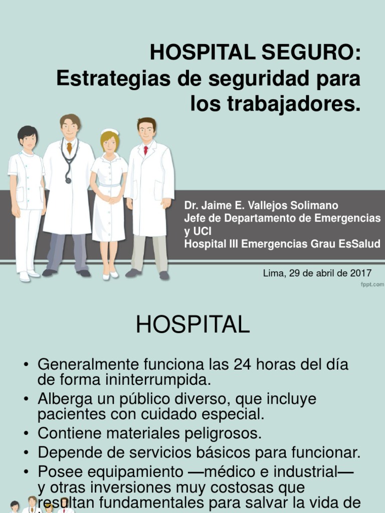 Hospital Seguro. Estrategias de Seguridad para Los Trabajadores . | PDF ...