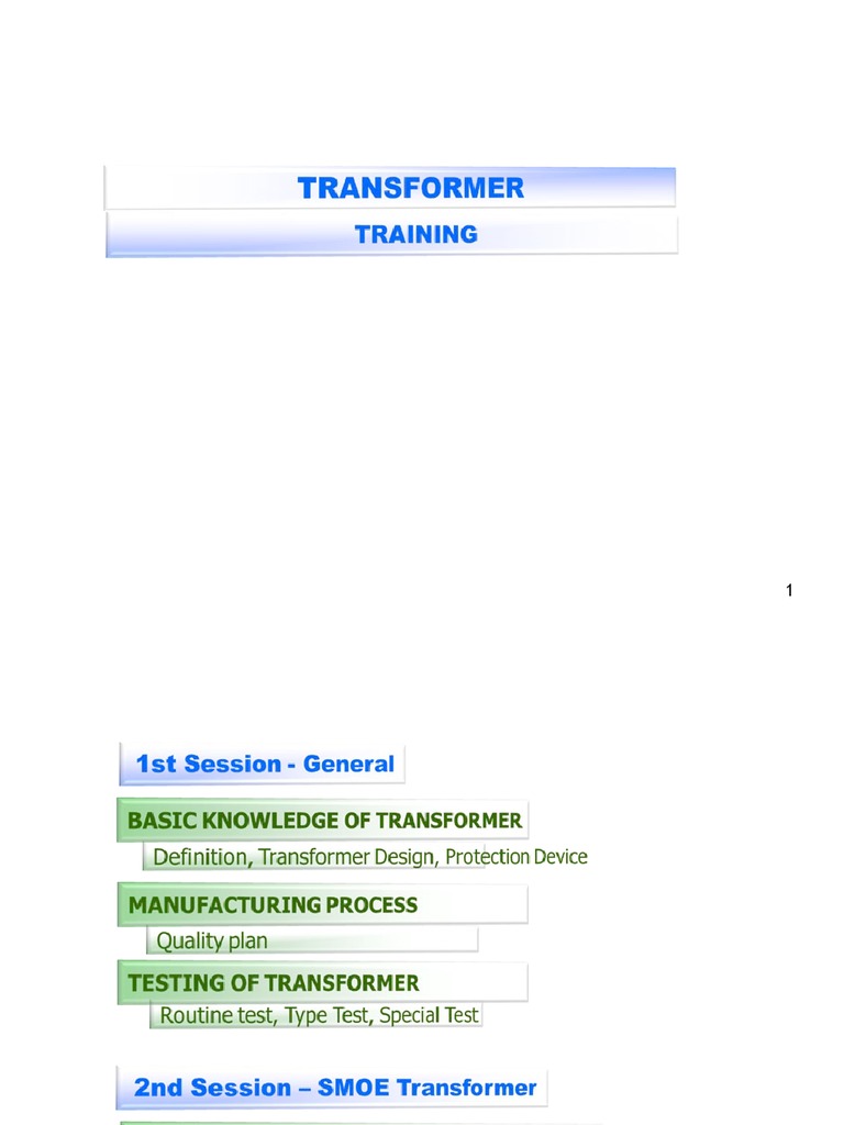 Transformer Training | PDF | Transformer | Inductor