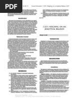 USP General Chapter 1251 | PDF | Weighing Scale | Weight