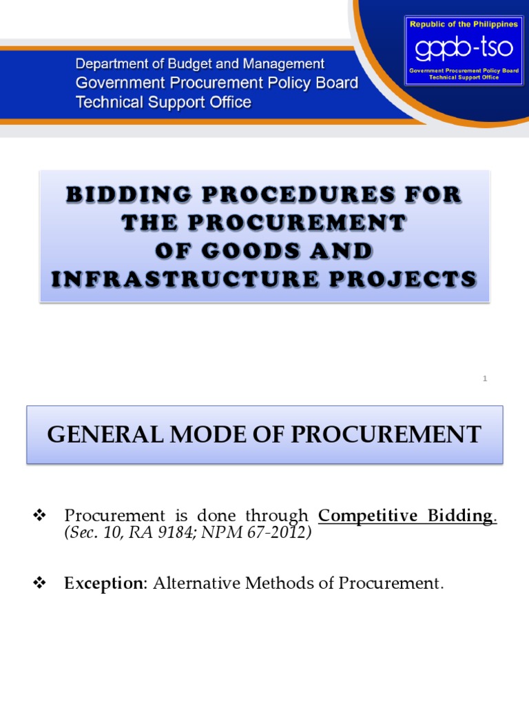 Competitive Bidding Procedures Guide | PDF | Joint Venture | Guarantee