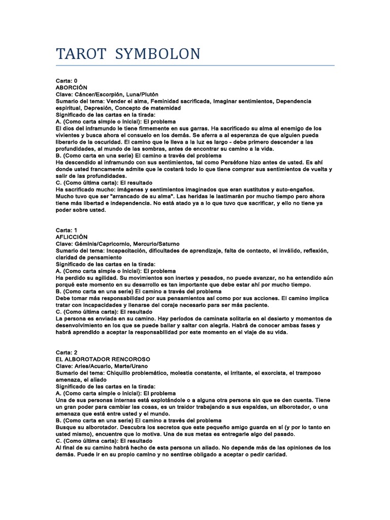Tarot Symbolon | PDF | Ira | Verdad